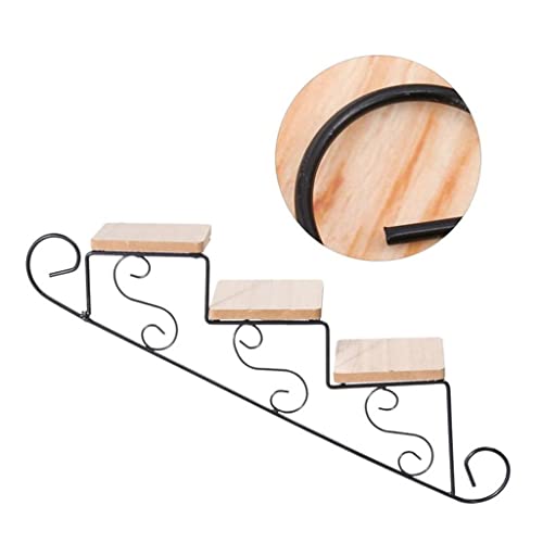 ZHYH Rural Creative Staircase Shape Clothing Store Wall Decoration Hanging Flower Shelf Mount