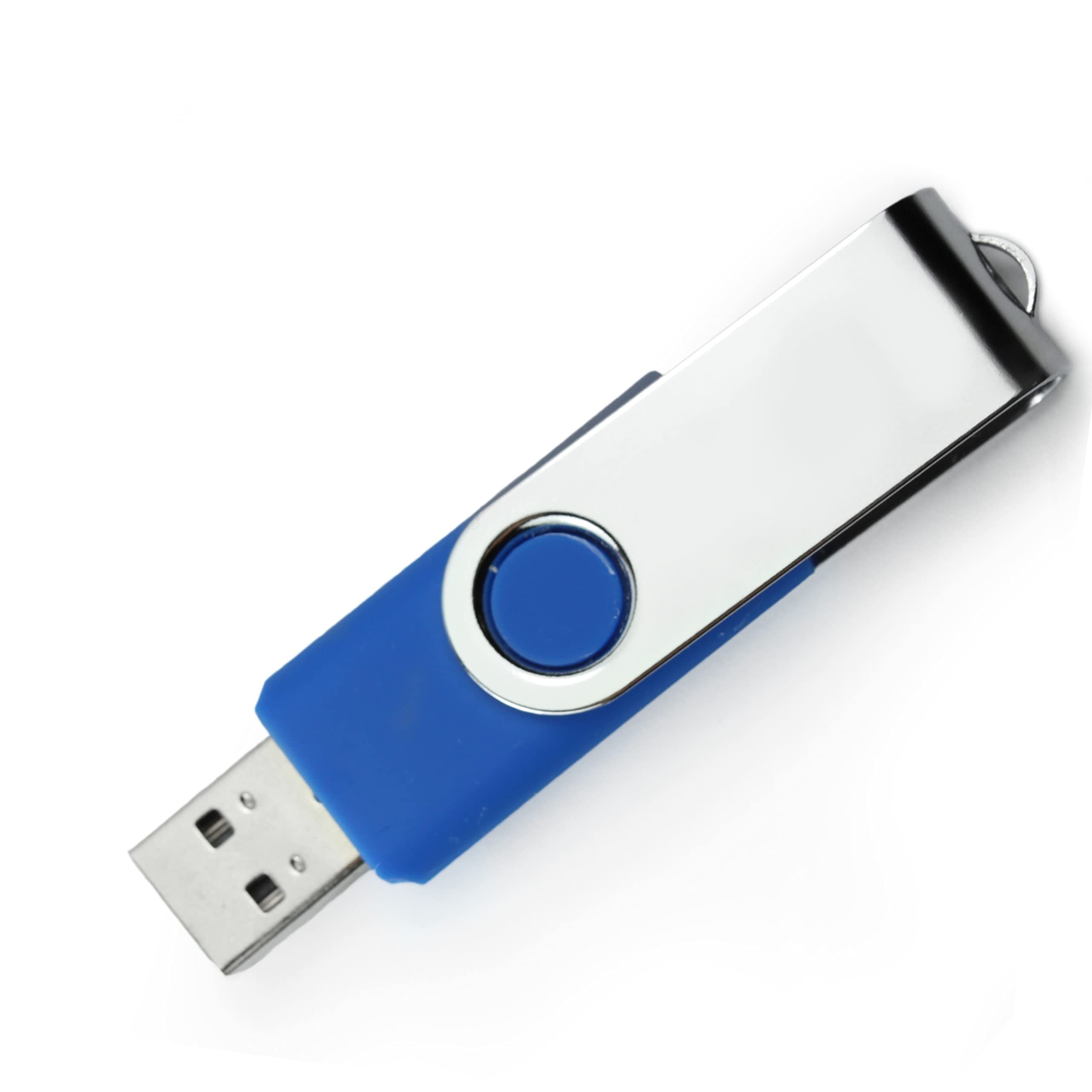 USB Flash Drive, 64g USB Memory Stick- Portable Swivel Dumb Drive High Speed Up for Laptop Tablets(Blue)