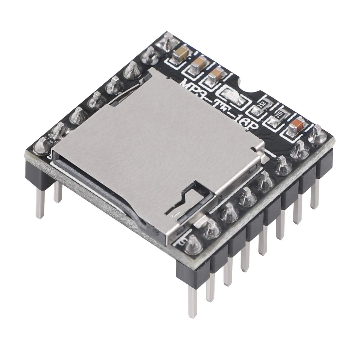 MakerHawk 2pcs DFPlayer Mini MP3 Player Module Compatible with UNO R3 for Arduino Audio Voice Decode Board Support TF Card and U Disk