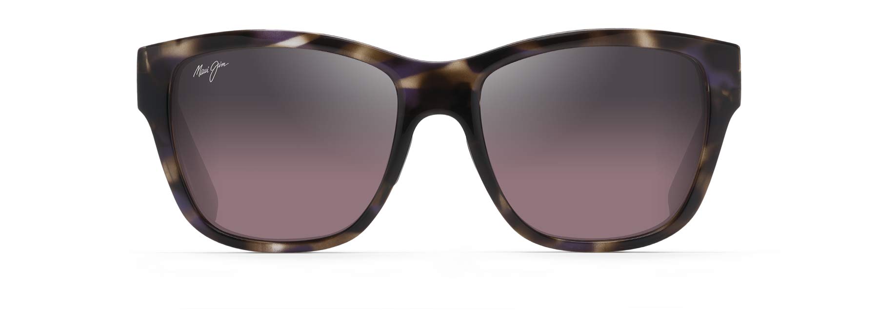 Maui Jim Women's Hanapaa Polarized Classic Sunglasses, Purple Tortoise/Maui Rose®, Medium