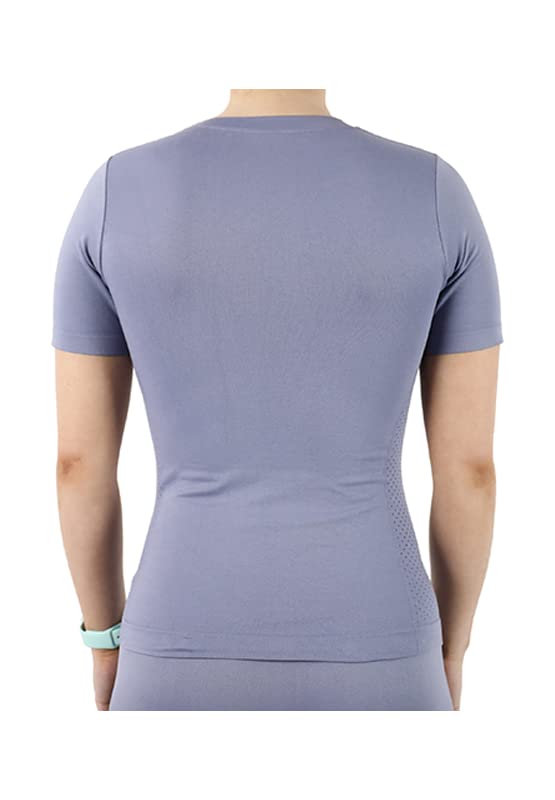 Pretty Polly Women's Eco Active Wear Short Sleeve T-Shirt, Purple (Blueberry), Small/Medium