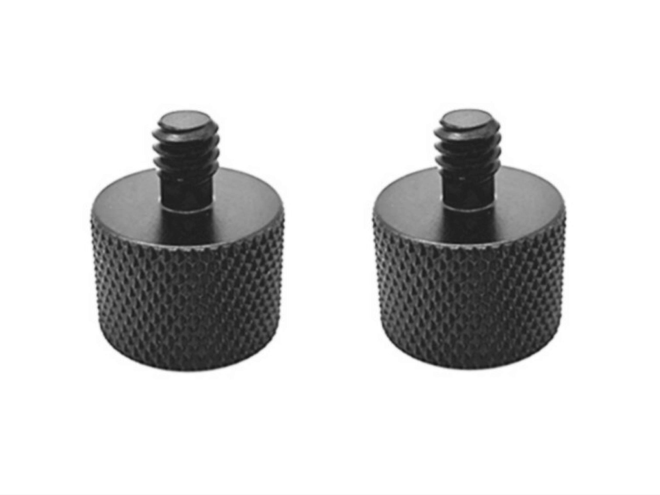 MxTong Mic Stand Adapter 5/8 to1/4 Microphone Screw Adapter Thread Screw Adapter for Camera Monitor Microphone Stand Microphone holder 2 Pack Black2
