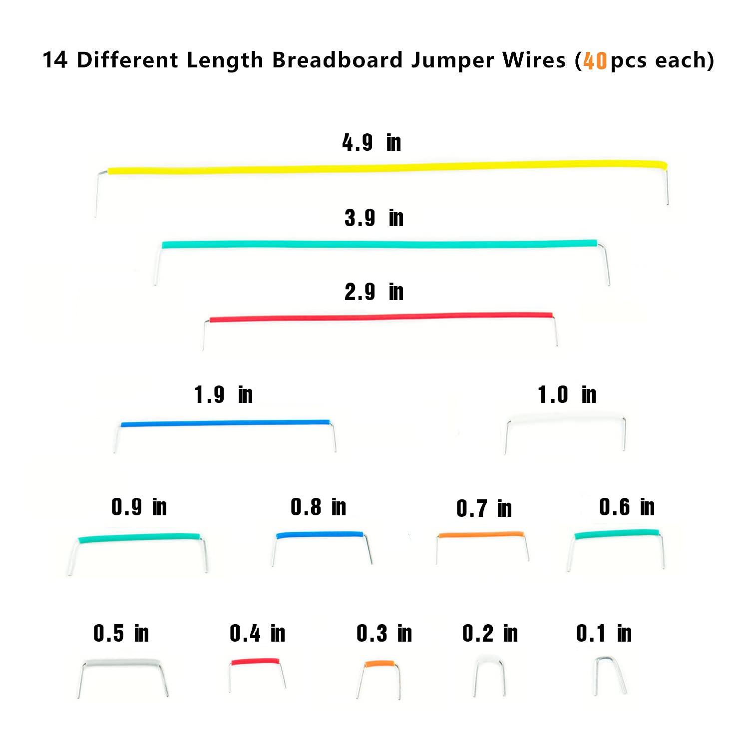 Makeronics 560 Pieces Jumper Wire Kit with 14 Lengths for Breadboard Prototyping Solder Circuits | Electronics Experiment | Arduino or Raspberry Pi or Jetson Nano | Storage Box
