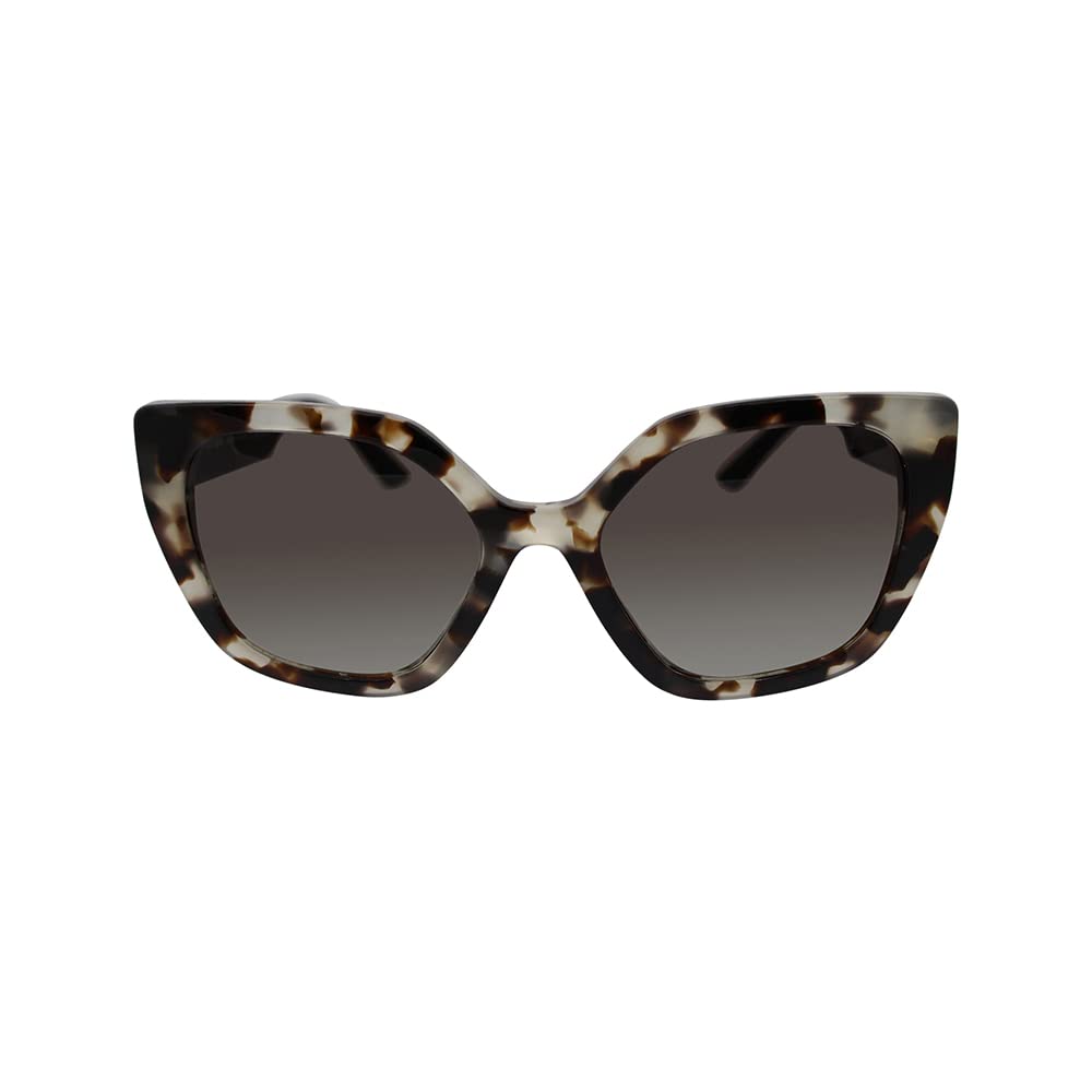 Prada PR 24XS UAO0A7 Talc Tortoise Plastic Rectangular Sunglasses Grey Gradient Lens