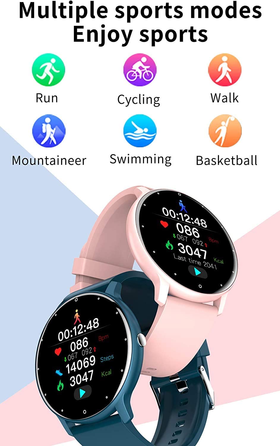 Loluka Fitness Tracker Smart Watches for Android iOS Pedometer Activity Tracker Watch for Men Women