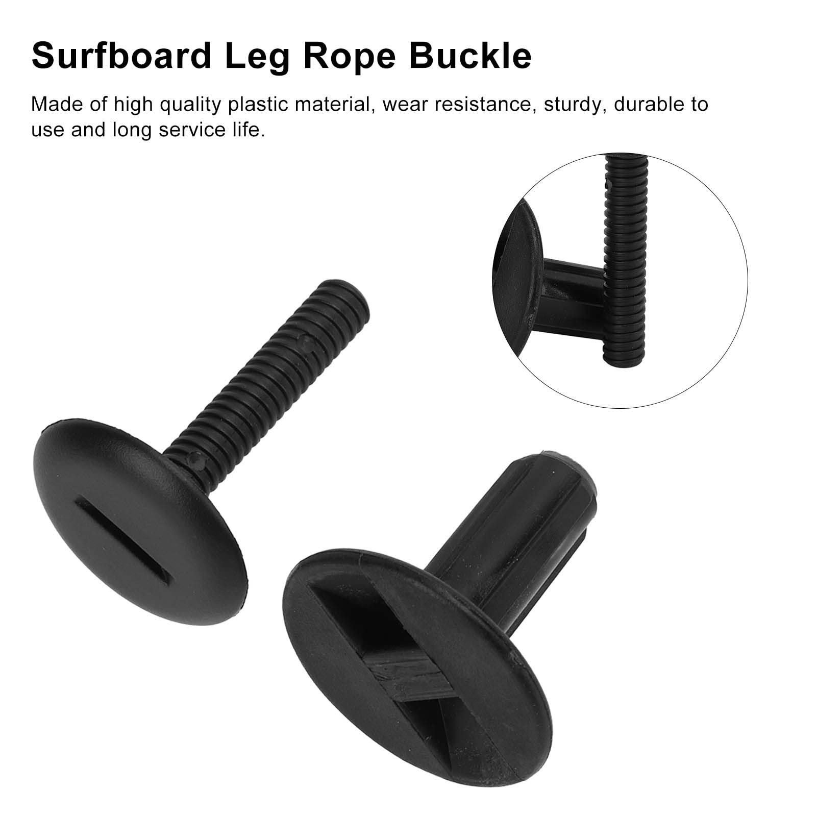 Vifemify Plastic Material Surfboard Rope Plug Surfboard Screw Leg Rope Plug Safety Foot Buckle Surfboard Accessories Wearable and Sturdy
