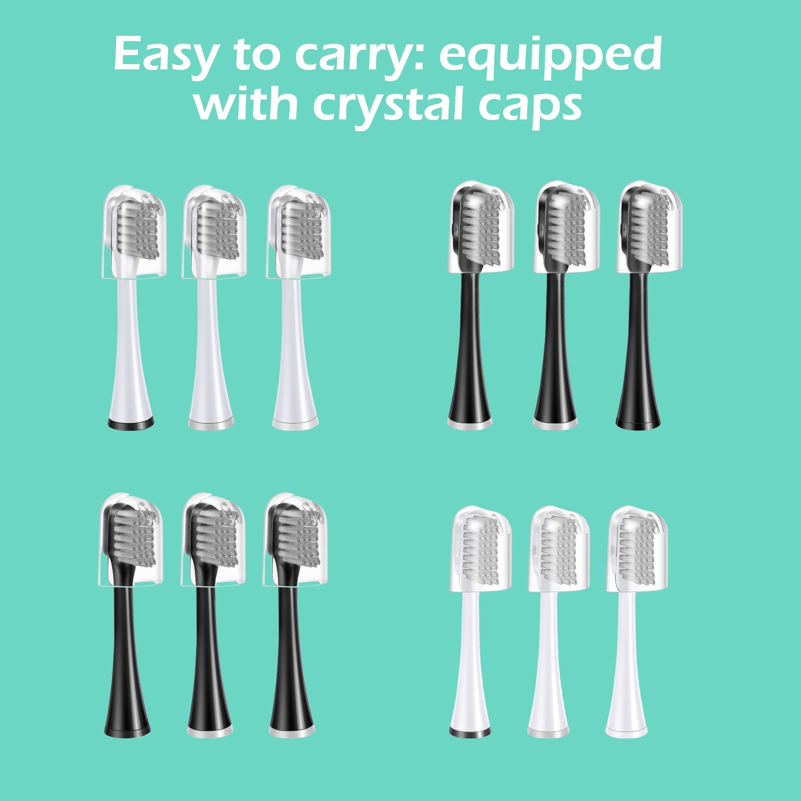 新品 Flossing Toothbrush Heads Replacement, 3 Count, Compatible for Water-pik Sonic Fusion/2.0 SF-01, SF-02, SF-03, SF-04 (Full Size, White)
