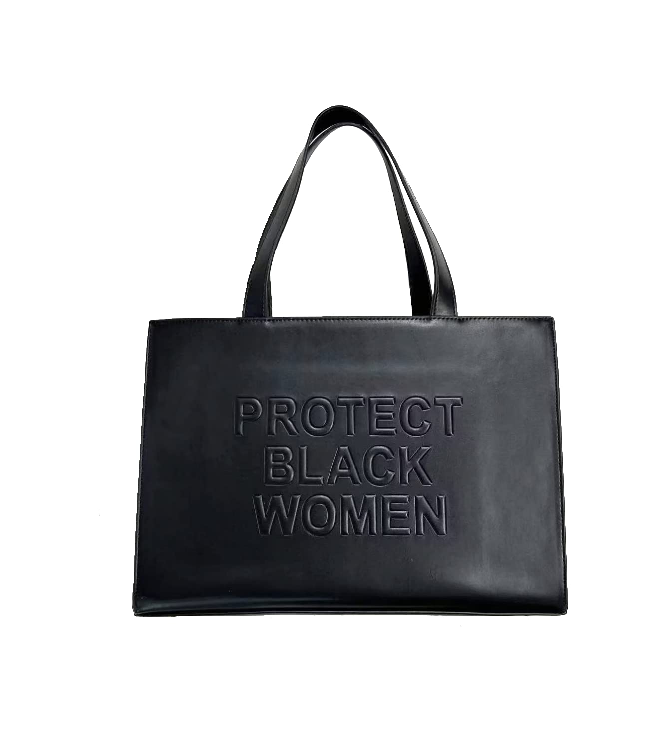 PROTECT BLACK WOMEN Large Tote (Black)