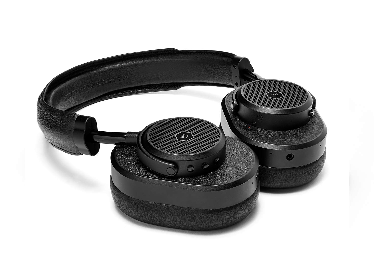 MASTER & DYNAMIC MW65 Active Noise-Cancelling (ANC) Wireless Headphones β Bluetooth Over-Ear Headphones with Mic, Silver/Navy