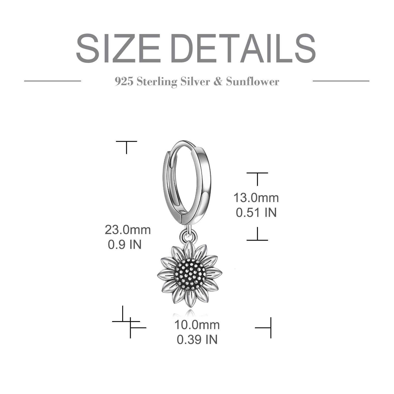 POPLYKE Butterfly Hoop Earrings Sterling Silver Butterfly Earrings for Women Birthday