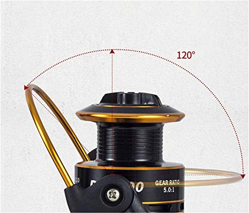 LLJPYX7L Fishing Reel Fishing Reel, Suitable for Beginners, Multiple Models, Super Smooth, Left/Right Interchangeable Handle, 10BB Durable Bearing 4.7:1 Gear Ratio (Size : 5000)