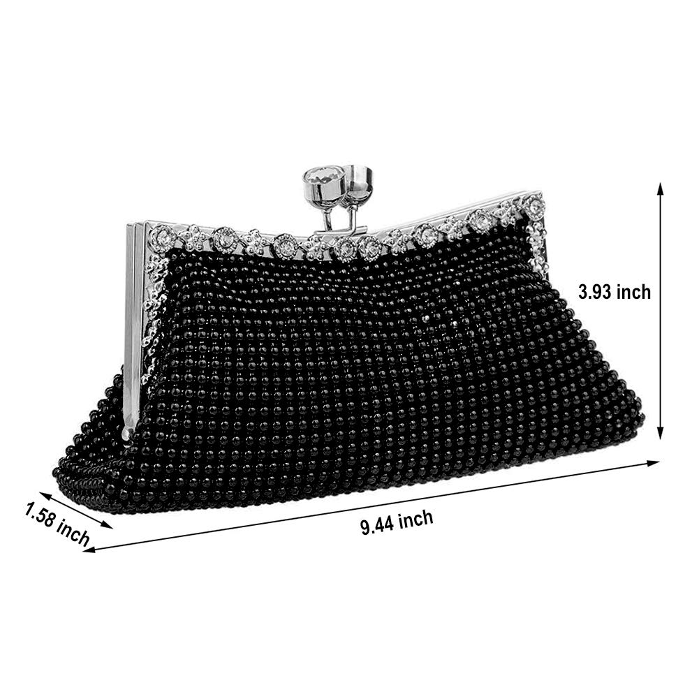 Metme Beaded Evening Bag 1920s Flapper Clutch Wedding Party Handbag Purse Gatsby Costume Accessories for Women