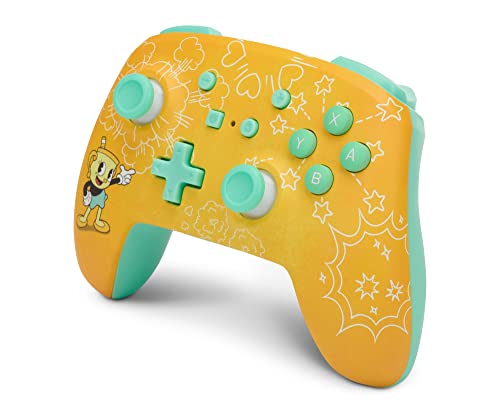 PowerA Enhanced Wireless Controller for Nintendo Switch - Cuphead: Ms. Chalice, Gamepad, game controller, Bluetooth controller, AA Battery