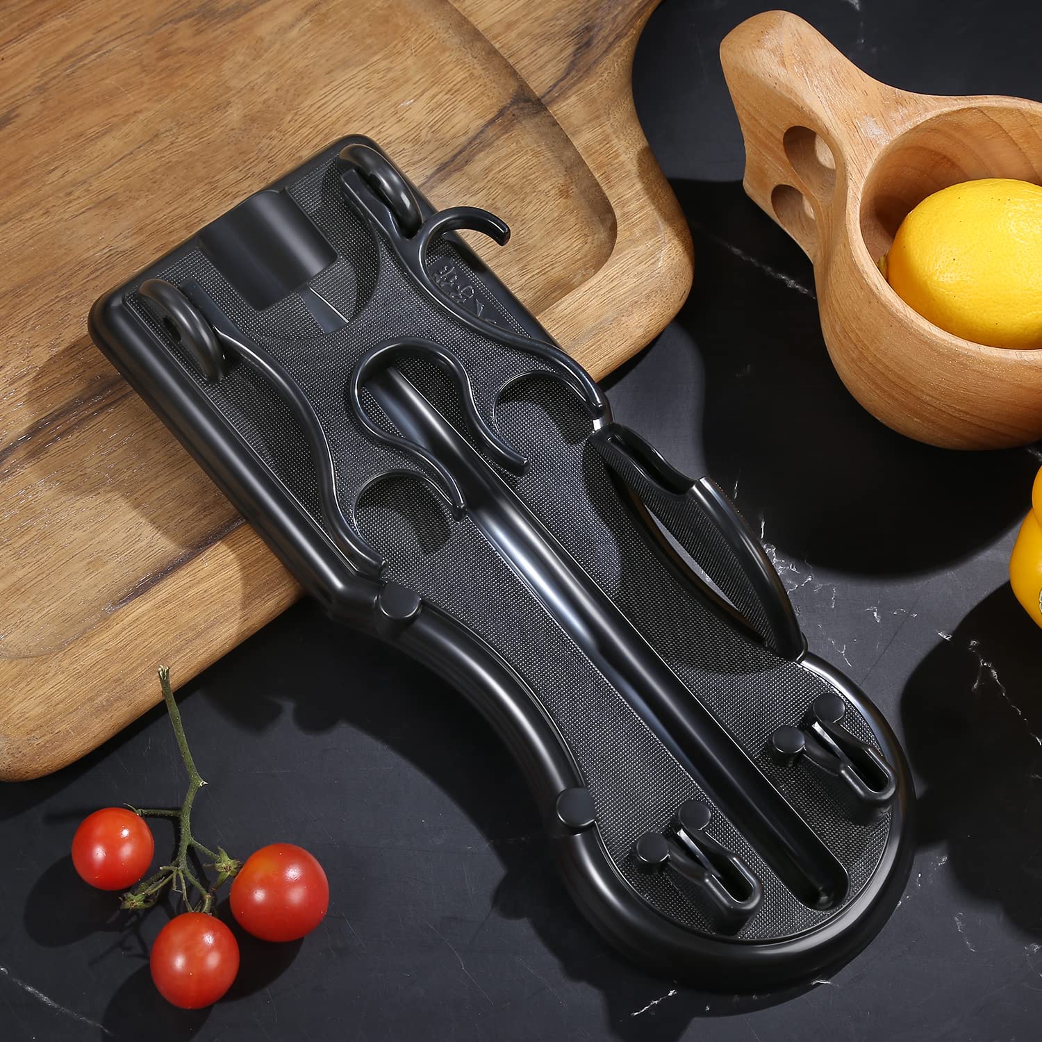 SHI BA ZI ZUO Portable ABS Knife Stand Holder for Cleaver Knife Chef Knife Fruit Knife and Sharpening Rod.