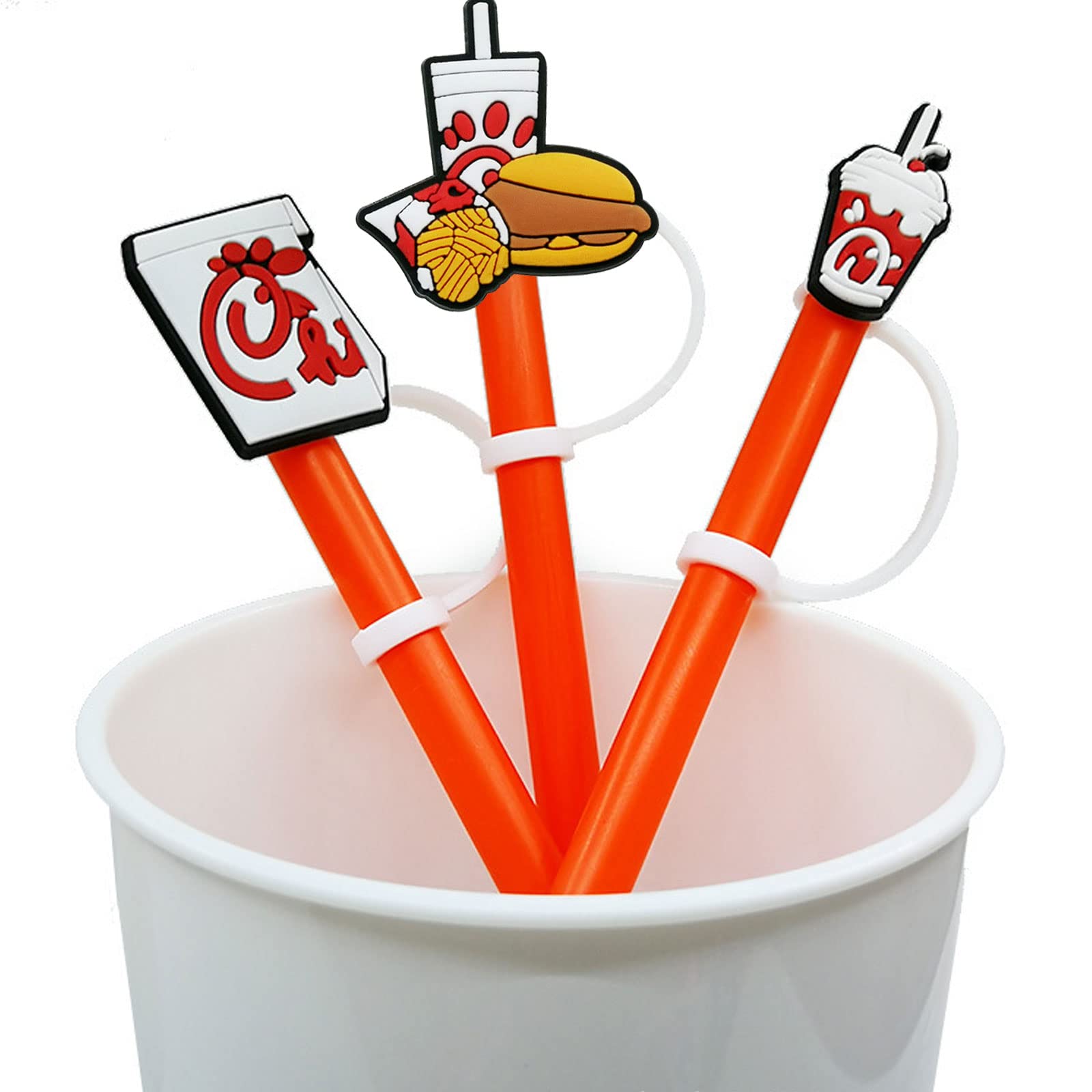 Straw Cover Cap,Reusable Drinking Straw Toppers,Straw Covers for Stanley Cup 30&40 Oz Tumbler Straw Accessories Splash Straw Protector Portable Dust Straw Caps Decoration(8Pcs