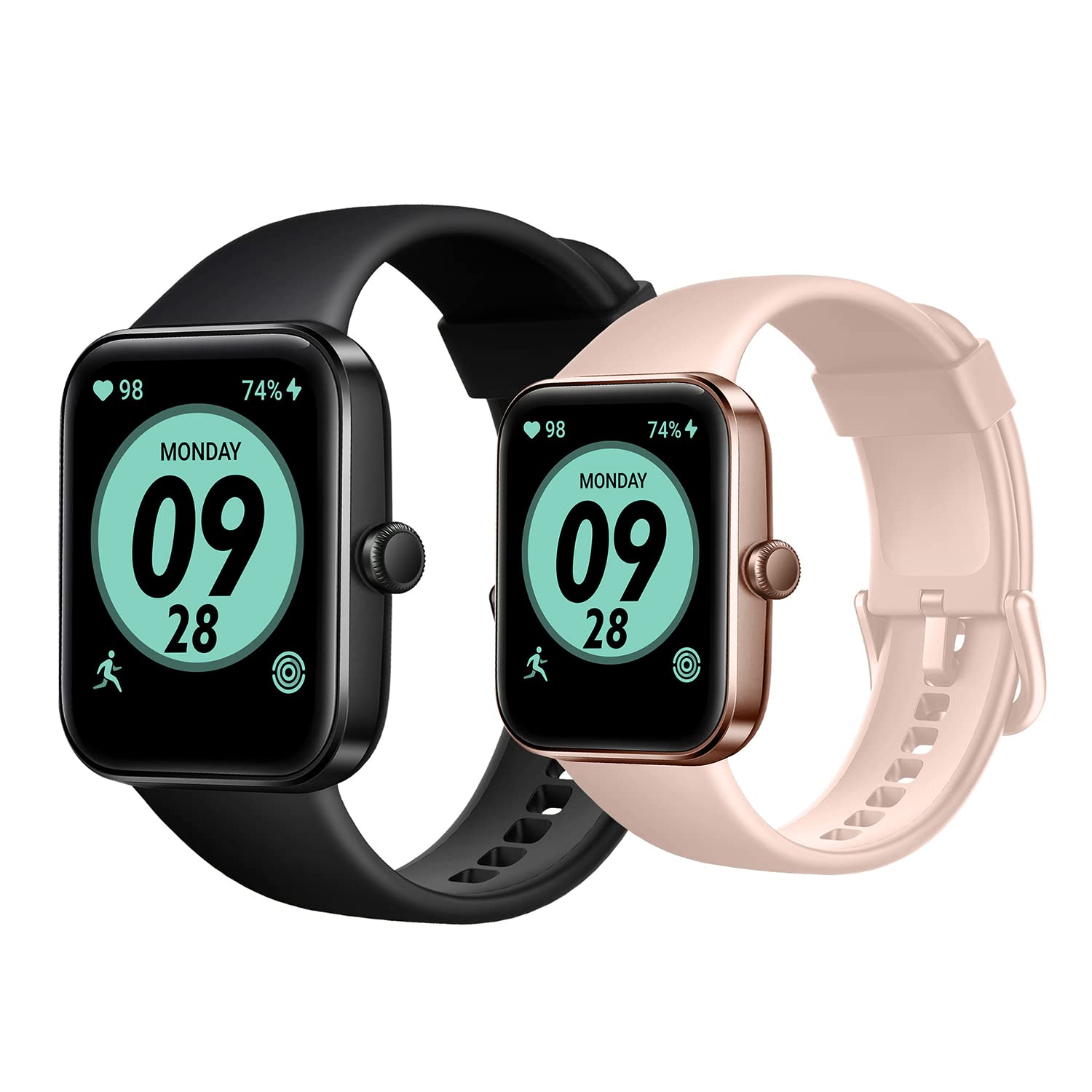 SKG V7 Smart Watch, Health Monitor (Black&Pink)