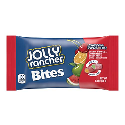 JOLLY RANCHER Bites Awesome Twosome 2-in-1 Fruit Flavored Candy Bags, 1.8 oz (18 Count)