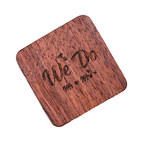 Wooden Ring Box, Ring Bearer Box, Retro Ringbearer Box, Jewelry Storage Holder, Wedding Ring Holder Gift for Wedding Ceremony Proposal for Wedding Engagement, Style1 ( Color : Engraving: We Do )