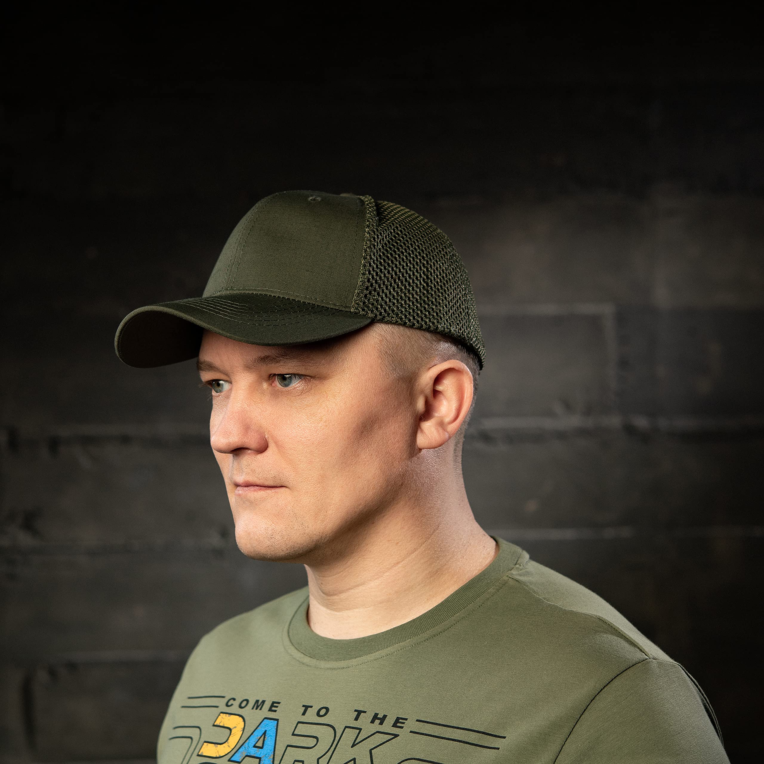 M-Tac Tactical Baseball Cap - Adjustable Military Workout Ball Cap, Ripstop Mesh Hats for Men and Women (Black, XL)