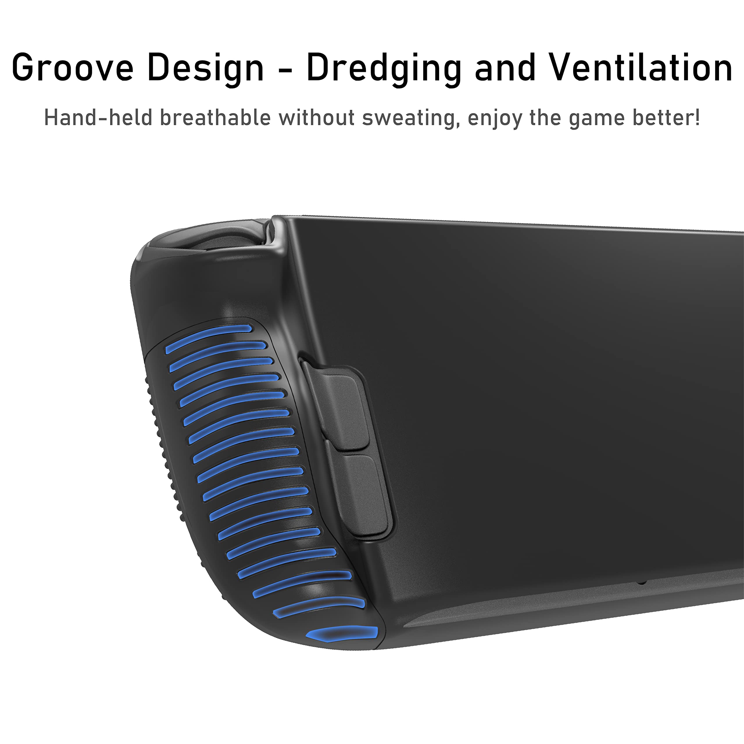 Protective Silicone Cover for Valve Steam Deck,Cenxaki Silicone Protective Case with Anti-Slip Particles - Black