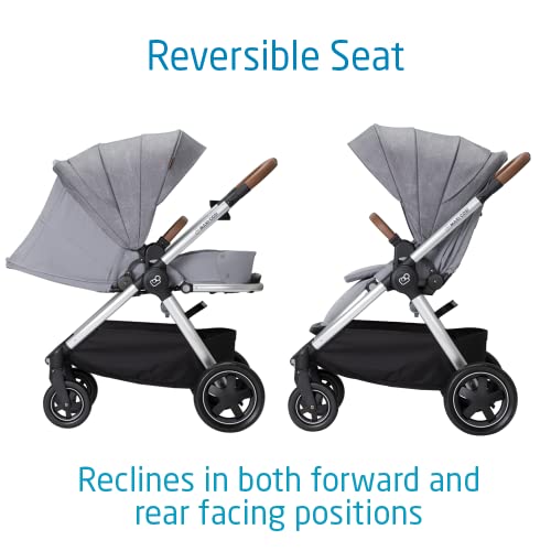 Maxi-Cosi Adorra 2.0 5-in-1 Modular Travel System with Mico Max 30 Infant Car Seat, Nomad Grey