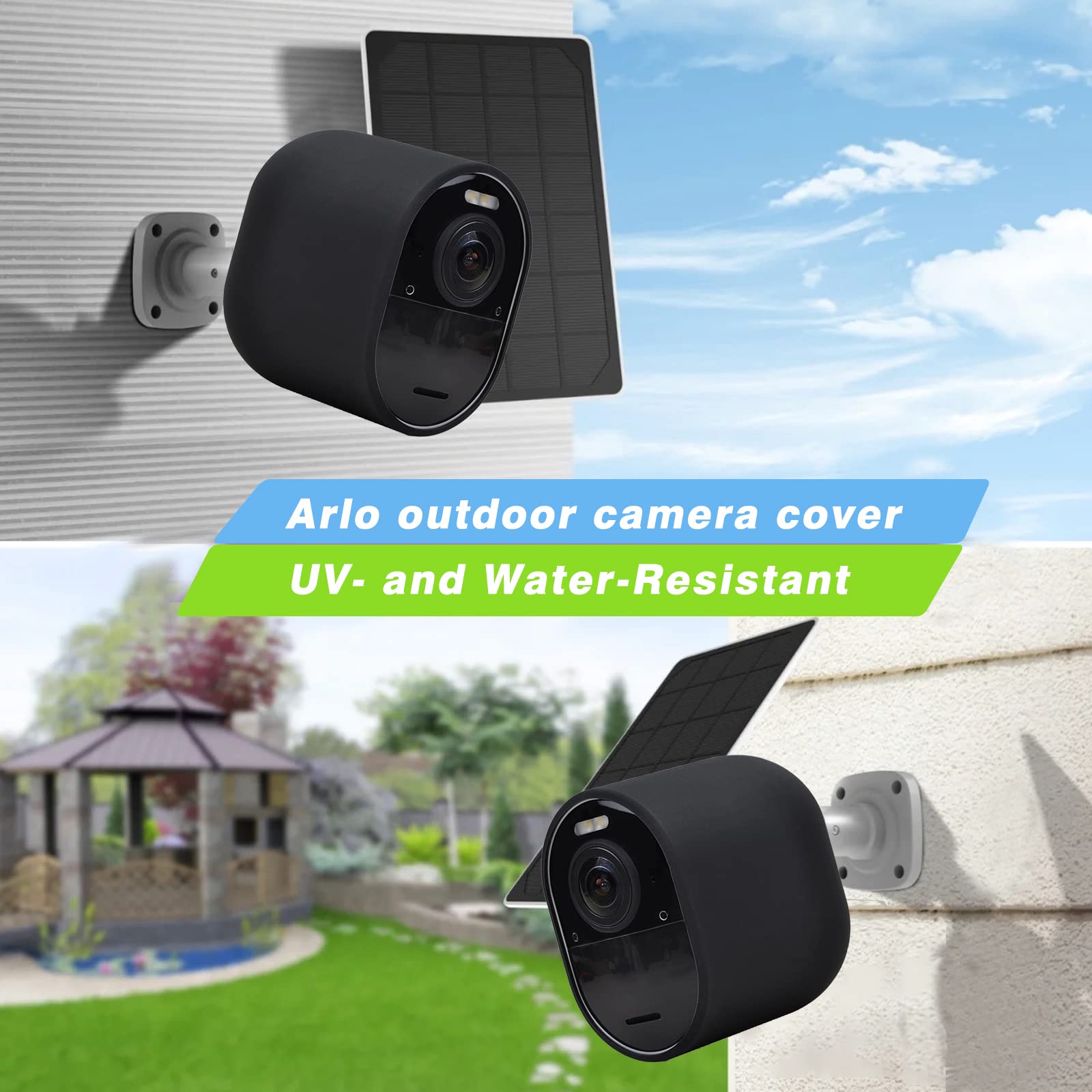 Protective Silicone Skins Case Cover, Compatible with Arlo Ultra/Ultra 2 & Arlo Pro 3/Pro 4/4k Camera, Arlo Camera Cover White Outdoor 6 Pack (NOT Compatible with Arlo Essential Spotlight)