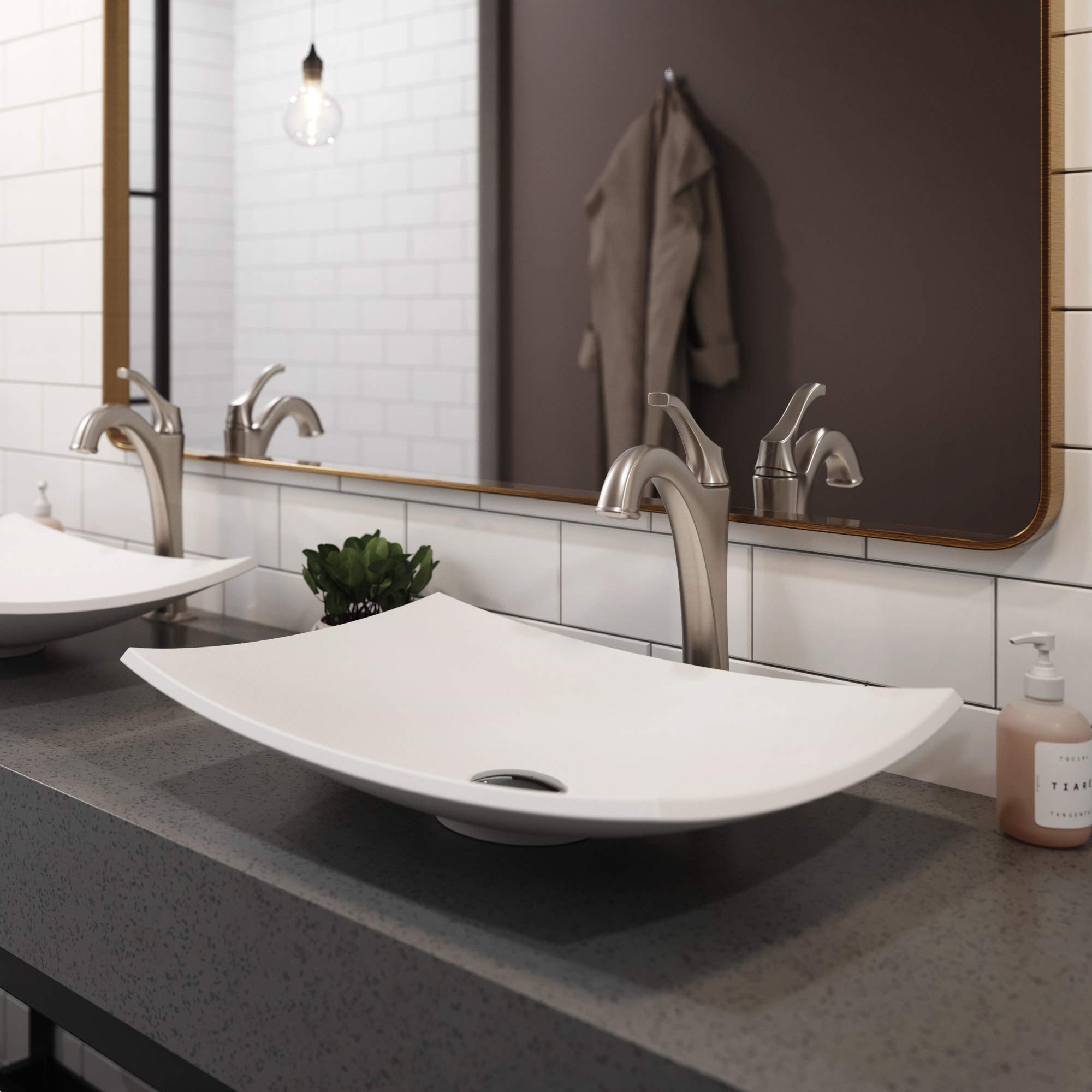Kraus KSV-3MW Natura Bathroom Sink, Rectangular 19.5 x 15.7 Inch