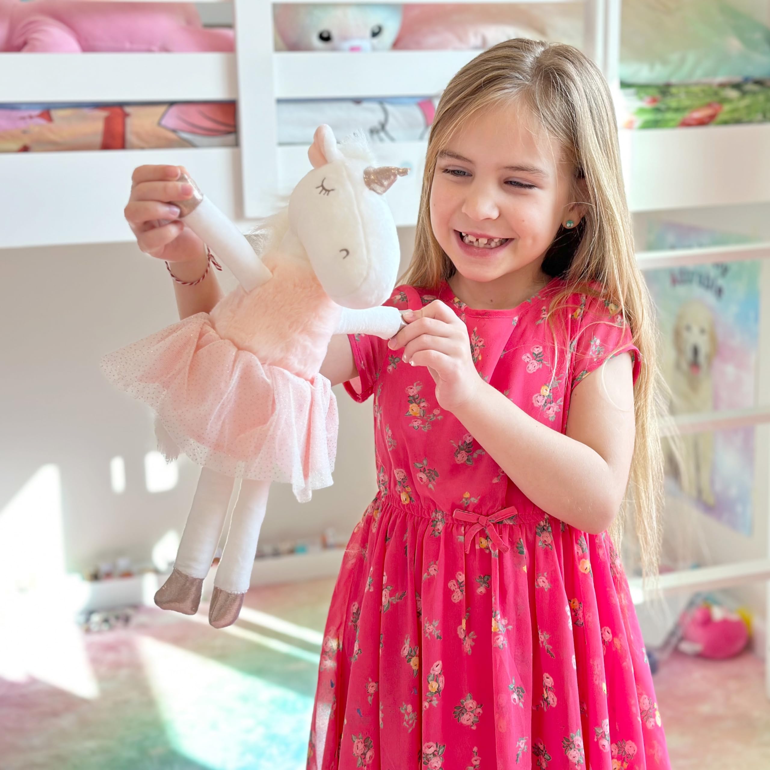 Laila and Lainey Plush Ballerina Unicorn - Soft Stuffed Animal for Girls