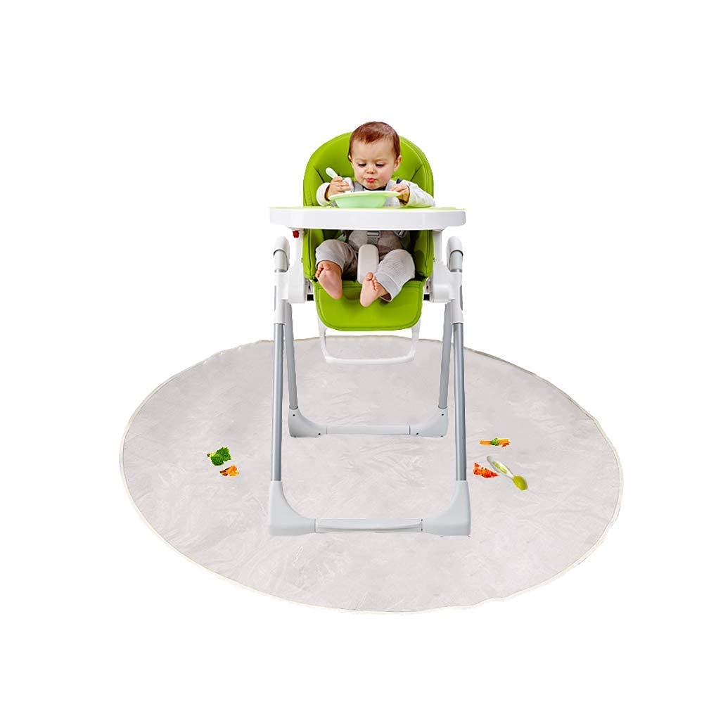 Loodial Splat Mat for Under High Chair/Arts/Crafts Kids Toddler Washable Large Waterproof Round Clear Chair Floor Protector