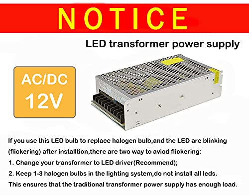 Lamsky GY6.35 G6.35 LED Light Bulb 5W,G6.35/GY6.35 Bi-pin Base,AC/DC 12V Warm White 3000K Non-dimmable,GY6.35 Base T4 JC Type 50W Halogen Replacement(4-Pack)