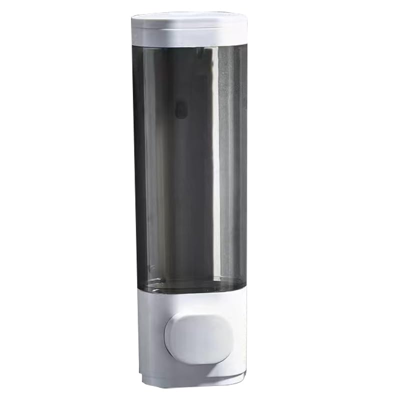Manual Soap Dispensers Wall Mount,300ml Bathroom Shower Dispenser, Press Manually Lotion Shower Soap Dispenser Use for Home, Bath, Kitchen, Hotels, Apartment, Restaurants(White)