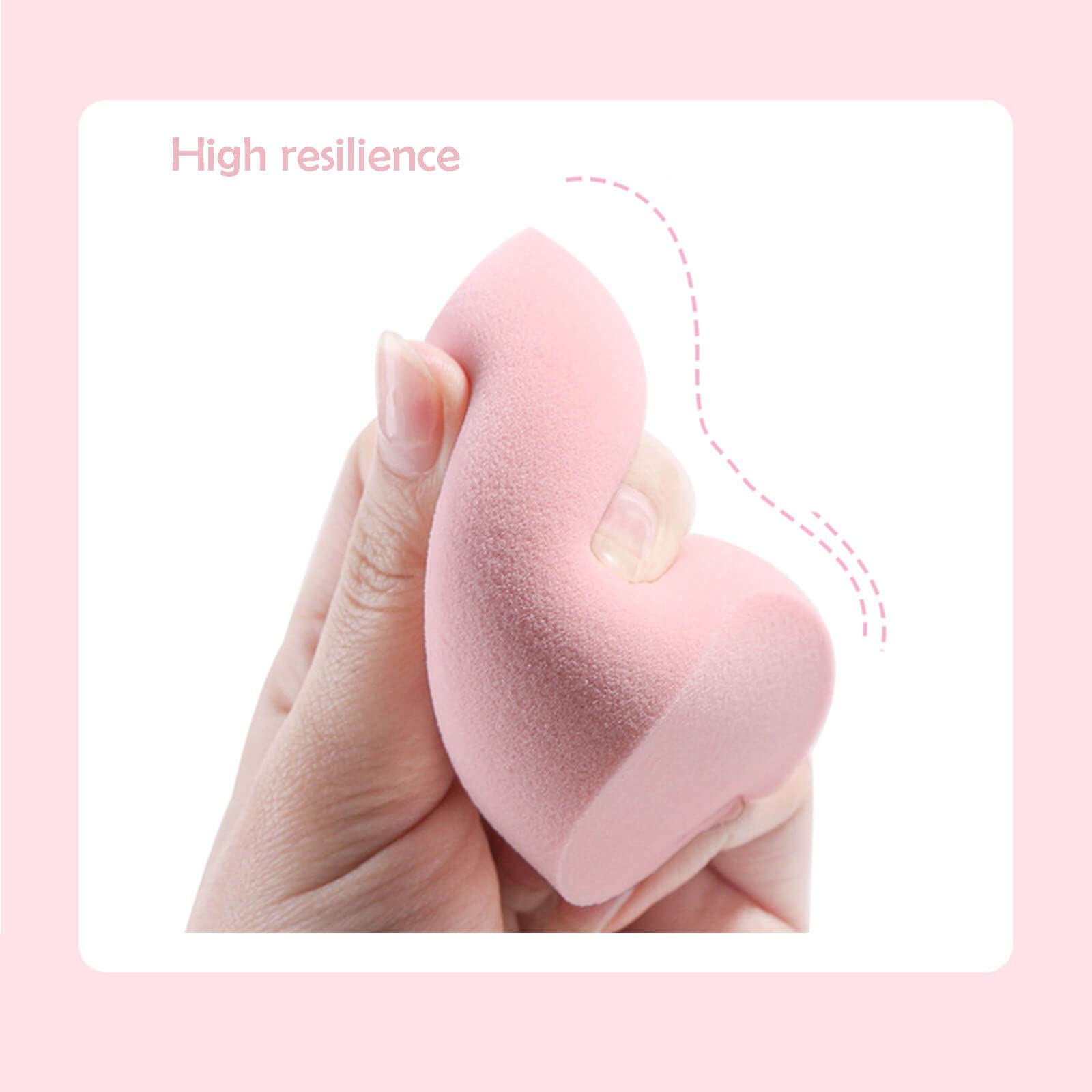 XMOSNZ Makeup Sponge Sets 3pcs Foundation Blending Sponge Pink Latex Free and Vegan Makeup Sponges with a Storage Case (3, Blue Purple)