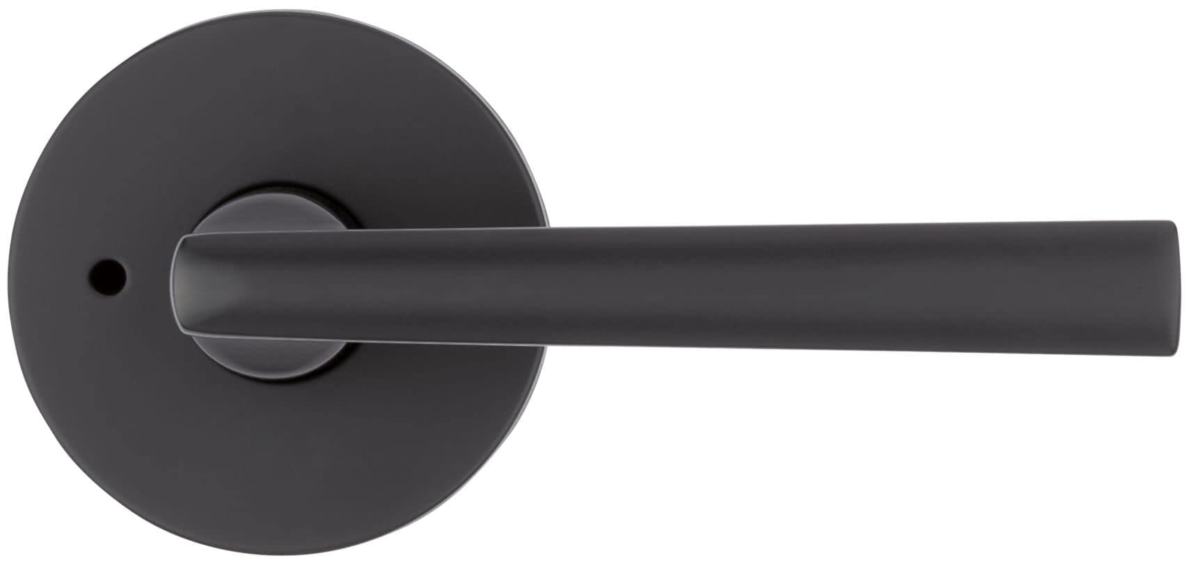 Kwikset 730MRLRDT-26 Montreal Lever with Round Rose Privacy Door Lock with 6AL Latch and RCS Strike Bright Chrome Finish