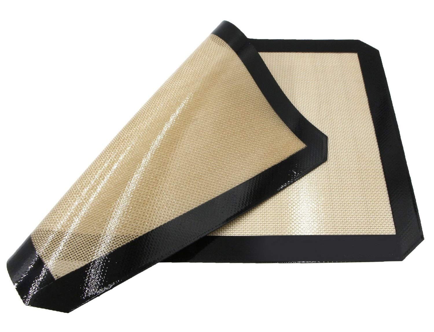 Premium Non Stick Silicone Baking Mats Quarter Sheet Toaster Oven Liner Small,Set Of 2 Mats (Size 8.5" - 11.5")