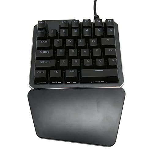 VINGVO One Hand Keyboard, Blue Switch 35 Key Gaming Keyboard for Desktop