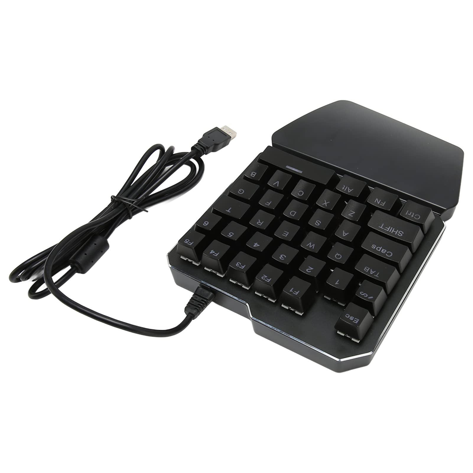 VINGVO Onehand Keyboard, 35 Keys Gaming Keypad Blue Switch for Gaming