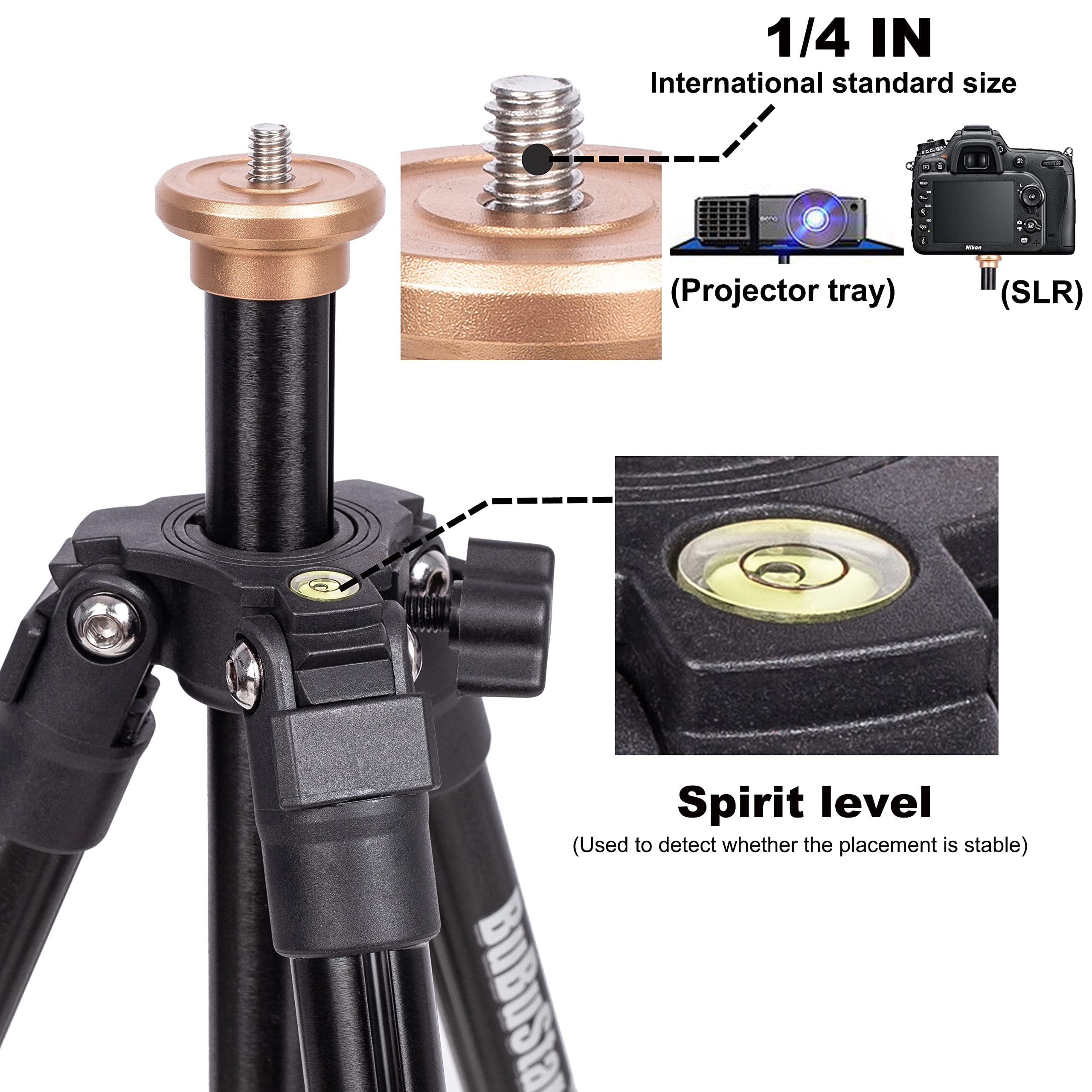 Multifunction Mannequin Tripod (Camera) Stand Aluminum Alloy Training Tripod Stand with Travel Bag for for Mirrorless, DSLR(50 inch, Black)