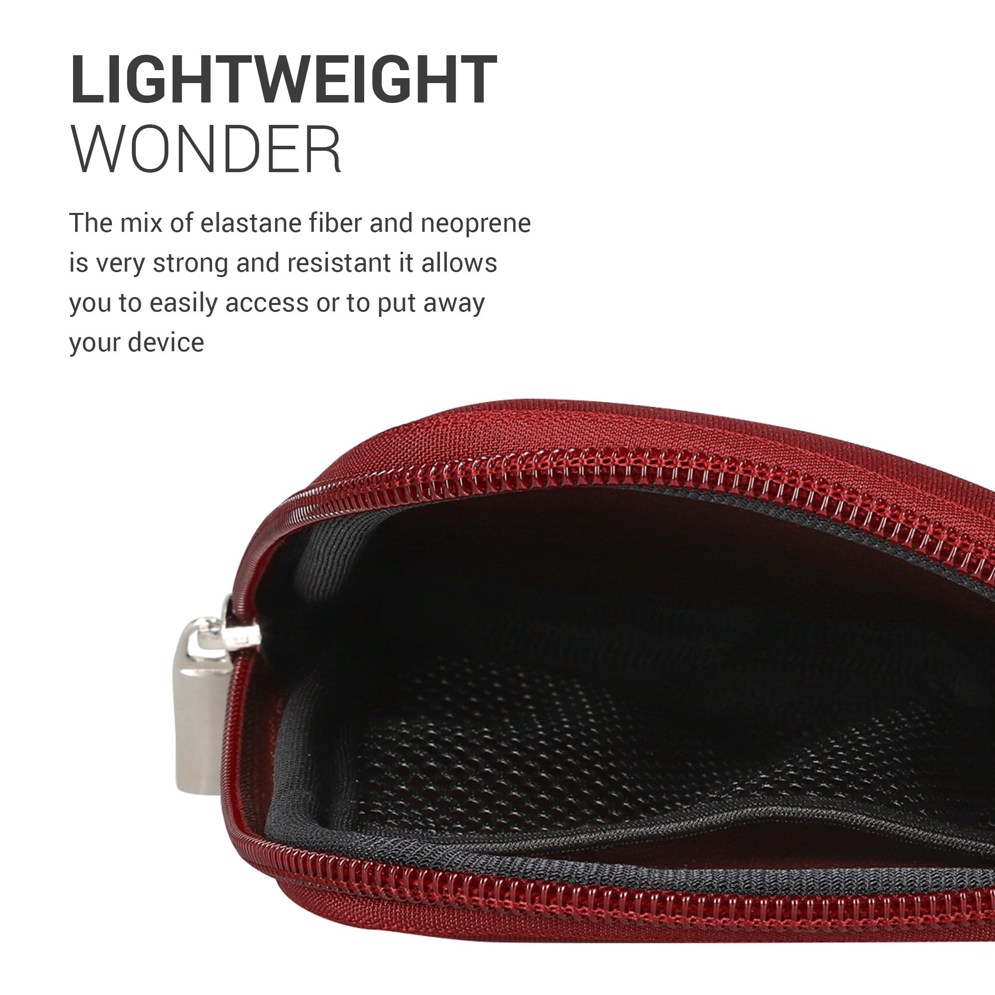 kwmobile Carrying Case Compatible with Nintendo 3DS XL - Neoprene Console Pouch with Zipper - Bordeaux