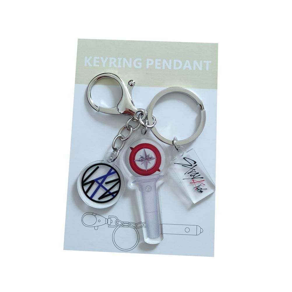 KPOP Stray kids Light Stick Keychain Accessories Key Ring Bag Ornaments (STRAY KIDS)