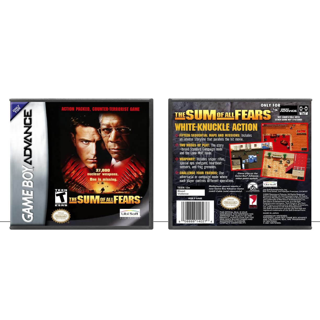 Sum of All Fears | (GBA) Game Boy Advance - Game Case Only - No Game