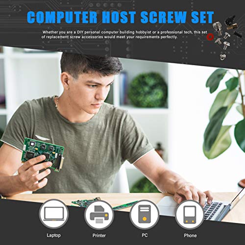 VILLCASE 456 Pcs Screw Motherboard Mounting Hardware Kits Mother Board Computer Motherboards Motherboard Bolt Bracket Laptop Steel