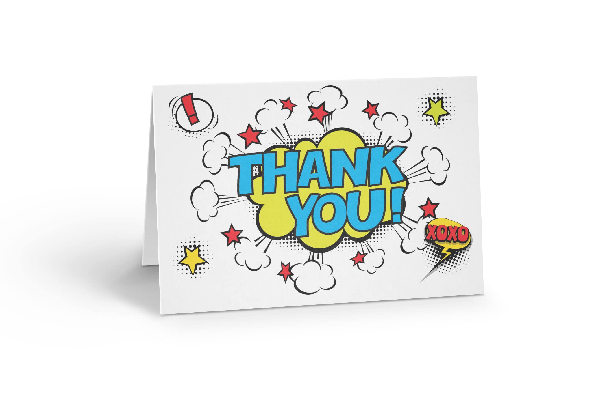 Stonehouse Collection Thank You Note Card | 10 Boxed Fun Thank You Cards & Envelopes | USA Made | Perfect for Kids, Birthday, Baby Shower, Weddings, Gifts (Pow)