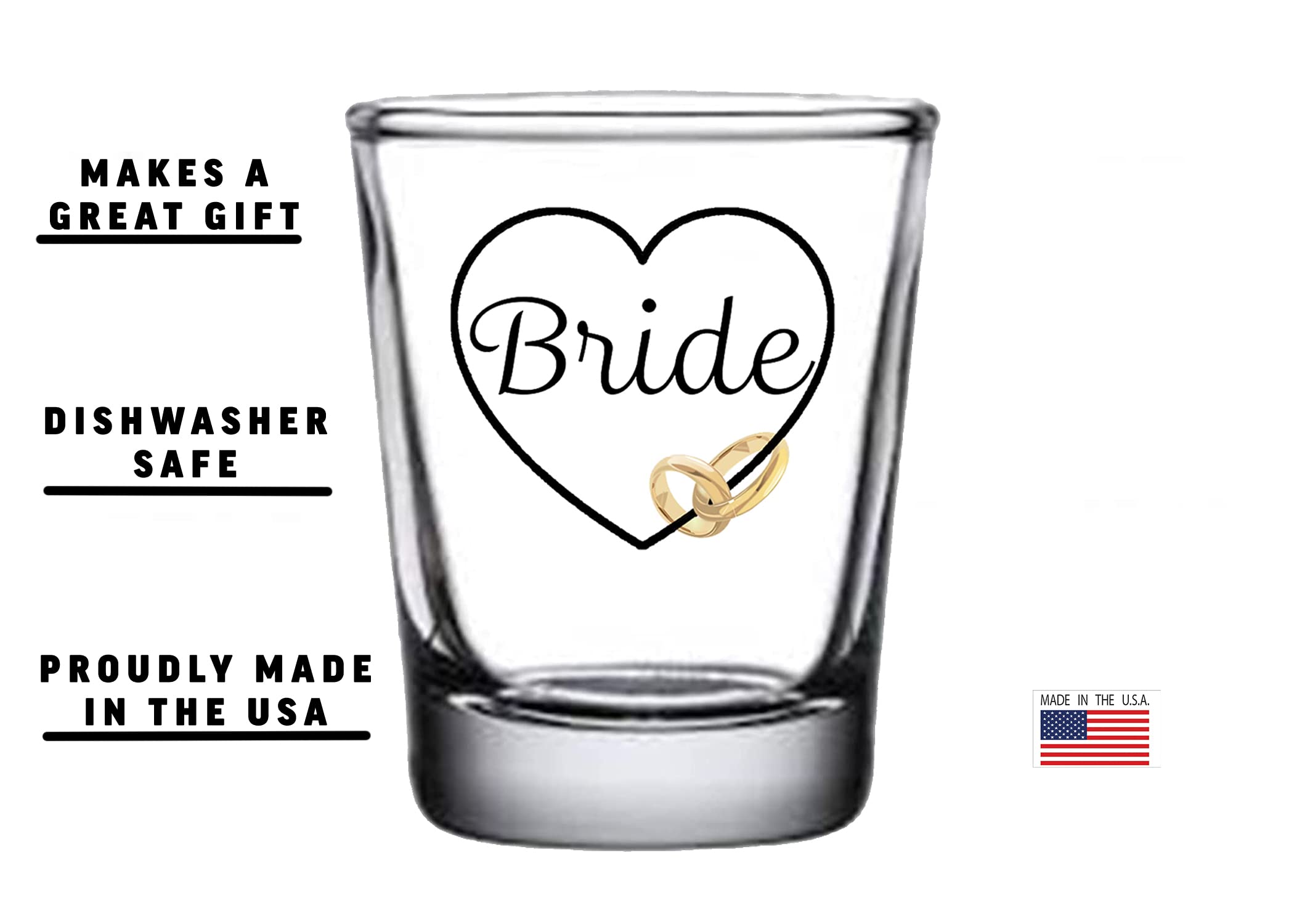 Rogue River Tactical Bride Shot Glass Set Gift For Husband Wife Newlywed Wedding Gift Novelty