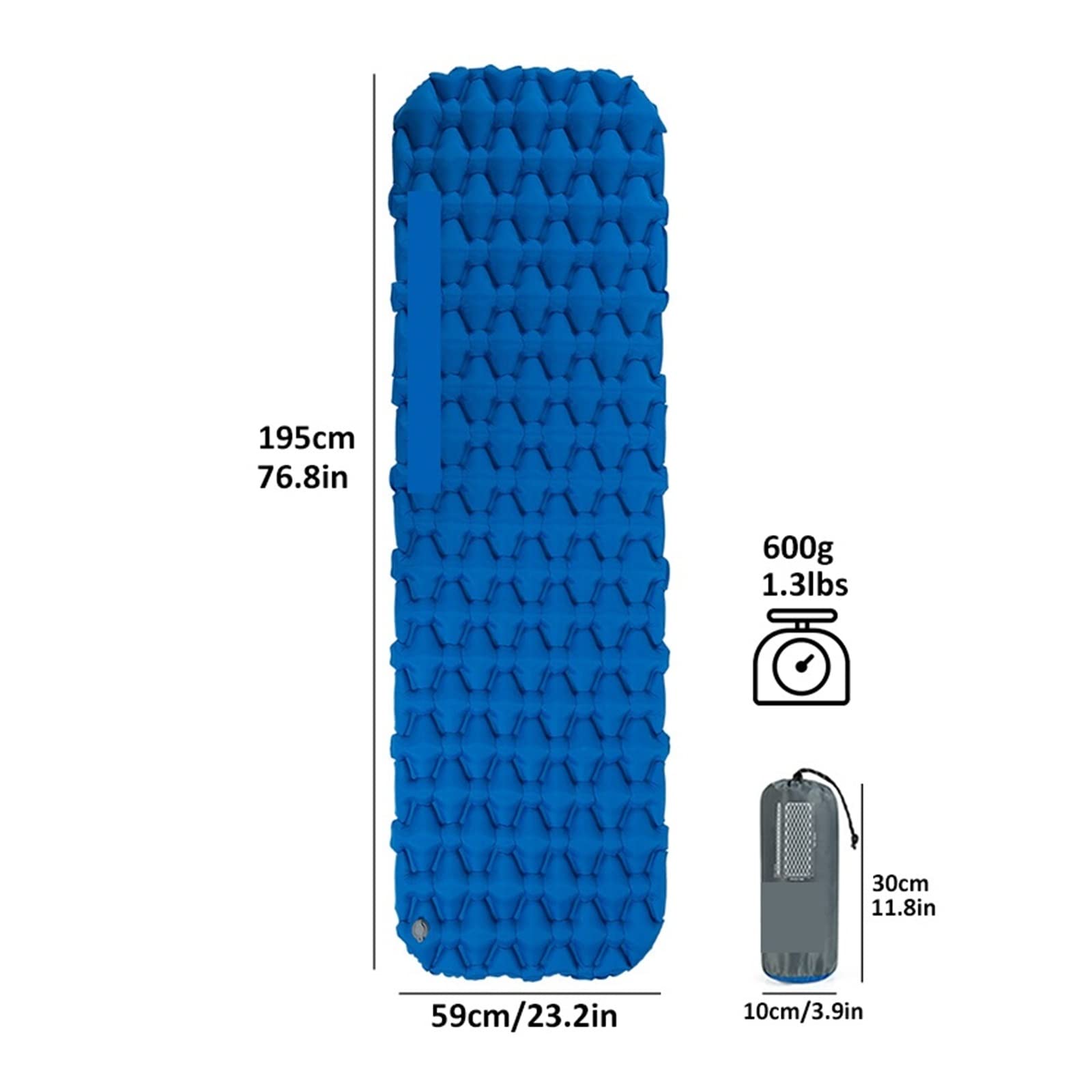 SMKOOP Outdoor Inflatable Mattress Camping Air Mat Ultralight Sleeping Pad Folding Hiking Sleeping MatOutdoor Camping Mattress