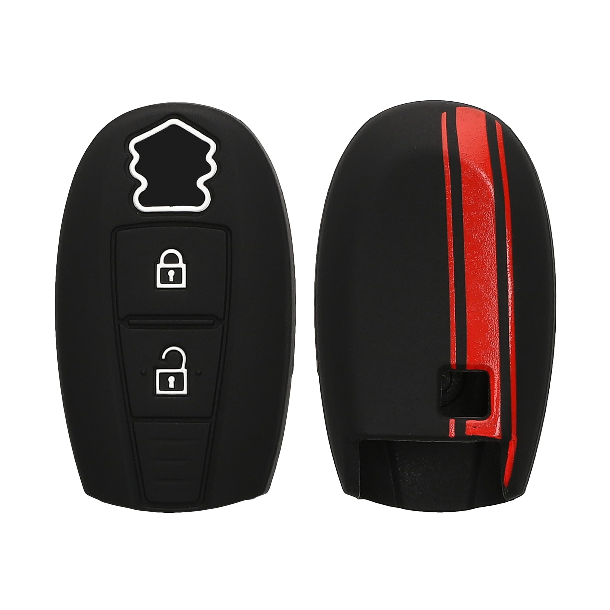 kwmobile Silicone Key Fob Cover Compatible with Suzuki Sport 2 Button Car Key Keyless Go