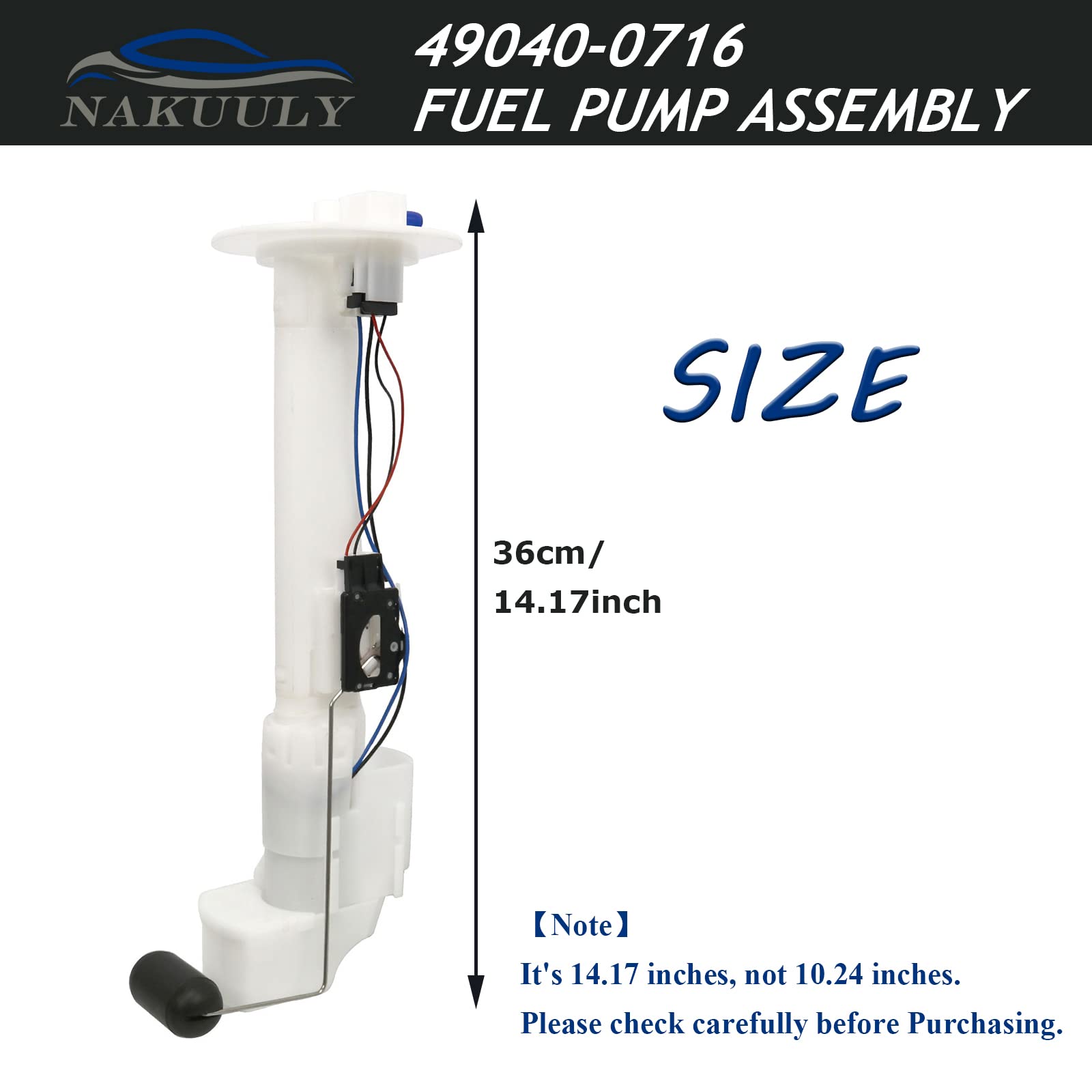 Nakuuly 49040-0716 Fuel Pump Module Assembly Compatible with Kawasaki Mule Pro FX FXT 2016-2020, Teryx Teryx4 800 2014-2020, Teryx4 750 2012-2013 Replaces# 49040-0733, 49019-0013