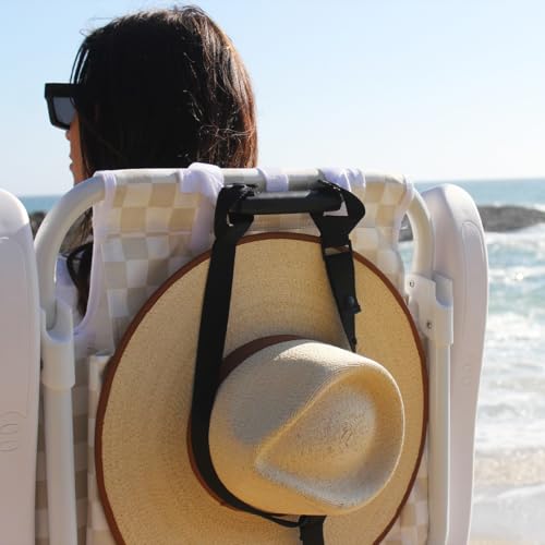 The Hat Harness Hat Holder - Stylish Durable Travel Accessory Designed for Purses, Totes, Bags, Backpacks, Luggage & More | Fits Multiple Hats & Supports Thick Or Curved Brims, Black