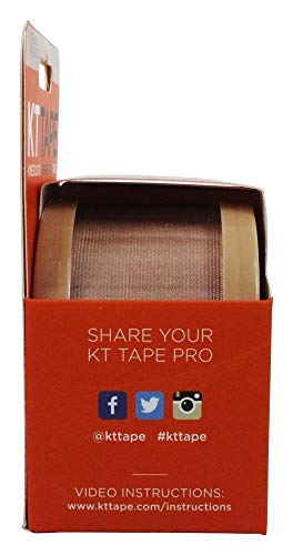 KT TAPE PRO Synthetic Elastic Kinesiology 20 Pre-Cut 10-Inch Strips Therapeutic Tape, Stealth Beige (2 Pack)