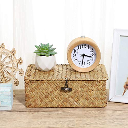 Misaso Seagrass Hand Woven Storage Box Storage Box Storage Basket Organizer with Lid