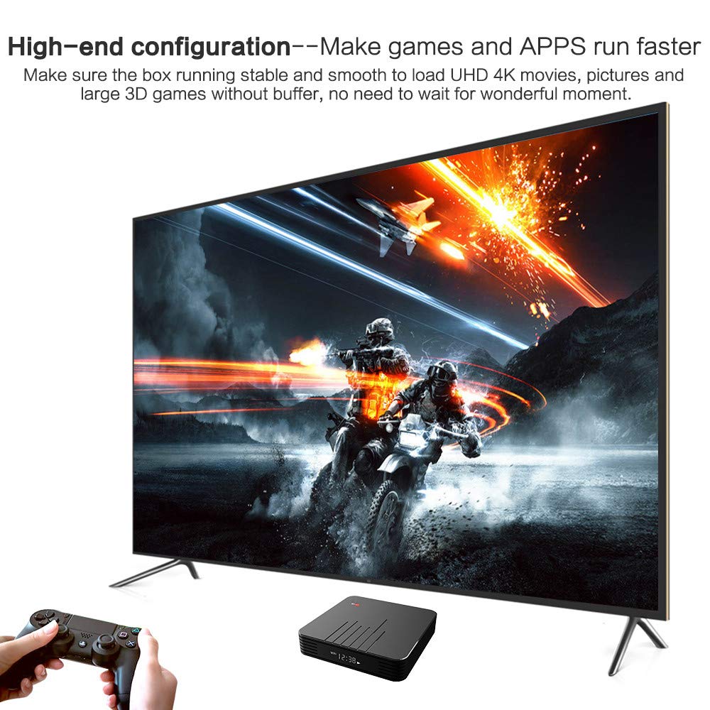 Magicsee N5 Max 4GB RAM 32ROM Android TV Box 9.0 with Mini Wireless Keyboard Backlit Amlgoic S905X3 Smart TV Box 4K 8K HDR Dual WiFi 2.4GHz/5GHz Bluetooth Quad Core 64 Bits USB Miracat DLNA Airplay
